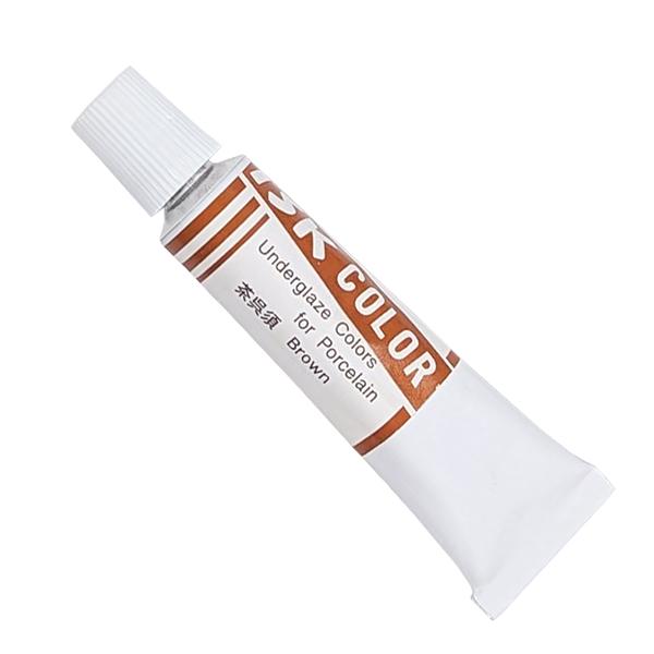 無鉛陶磁器用下絵の具。上薬を掛けてから所定の温度で焼成して下さい。酸化・還元両用。1本約15g。楽焼〜本焼成温度 800〜1280℃ ※焼成条件によっては1300℃迄ご使用いただけます。上から釉薬を掛ければ楽焼きにも使用できます。●絵具を厚...