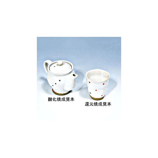 焼成温度目安・・1230〜1250℃ 釉厚さ・・・・・0.8mm焼成適性・・・・酸化・還元 特徴・・・・・・均一で艶のある白色に出ます。  水添加量目安・・1kg：1000mlボーメ度・・・・54調合済みの粉末釉薬ですから、長期間の保存がで...