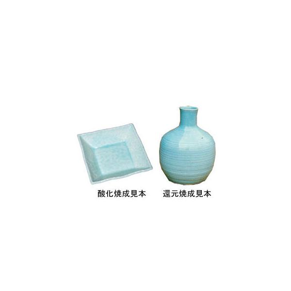 焼成温度目安・・1230〜1250℃ 釉厚さ・・・・・0.8mm焼成適性・・・・酸化・還元 特徴・・・・・・青磁独特の水色は還元焼成で発色します。厚掛けをしてじっくり溶かすと深味の青色になります。水添加量目安・・1kg：900mlボーメ度・...
