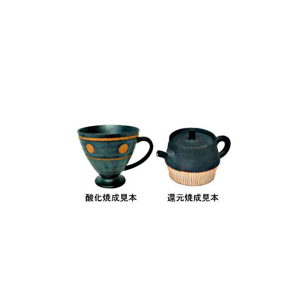 推奨焼成温度・・1230〜1250℃ 釉厚さ・・・・・0.3mm焼成適性・・・・酸化・還元 特徴・・・・・・煙でいぶしたような黒色に焼きあがります。釉薬の厚さで黒のつや具合が違います。 水添加量目安・・1kg：1000mlボーメ度・・・・5...