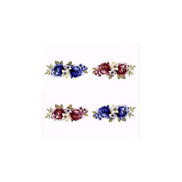 焼成温度・・・750〜800℃絵柄の印刷された転写紙で、絵柄を切り取って水に浸し（20〜30秒）、台紙から浮き上がった絵柄をスライドさせて、陶磁器に貼り付け焼成します。デコバージュにも利用できます。