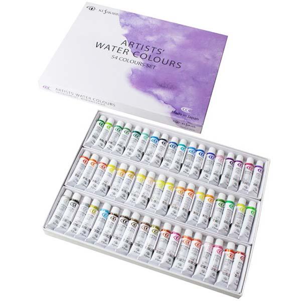 水彩絵具の魅力である明るい発色と、輝きのある透明感を 最大限に生かして作っています。また、日本画材に使用される顔料の色に近い名前を、 「和名」として各色に日本古来の色名として併記しています。「環境と人にやさしい絵具」として、カドミウムやコバ...