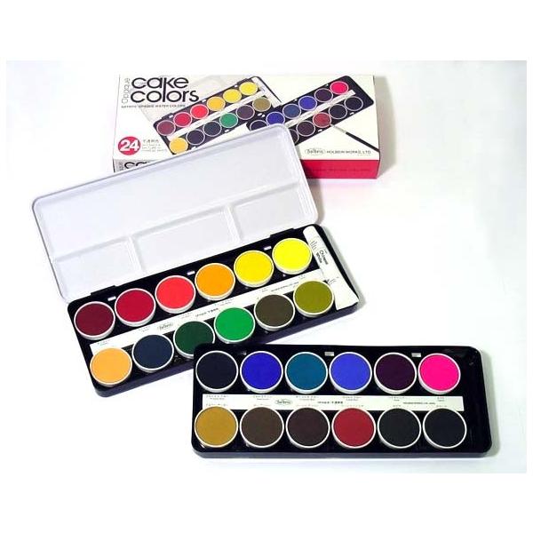 ホルベインの、携帯に便利な不透明（ガッシュ）固形水彩絵具のセットです。【セット色名】・クリムソン・カーマイン・バーミリオン・ディープイエロー・イエロー・レモン・ジョーンブリヤン・グリニッシュイエロー・イエローオーカー・ビリジャン・フッカース...