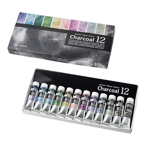 【国産絵具メーカーの「クサカベ」と画用木炭メーカーの「伊研」がコラボした新しい絵の具】チャコールシリーズは、「伊研」の高品質な木炭の端材をアップサイクルした顔料を使用し、落ち着いた色合いと仄かに表れる木炭粉の粒子感が特徴です。中でも「グロウ...