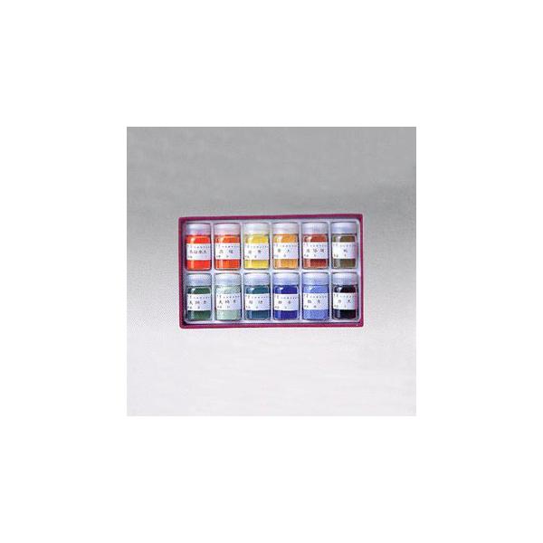 ●各色、標準番号9番、15g入り●美緑青・群青の白番は12g入りセット内容・・・15gビン入×10色＋12gビン入×2色（群青と美緑青の白番）。日本画の代表的な絵具である岩絵具は天然物と人造物がありますが、新岩絵具は体質に金属酸化物(コバル...