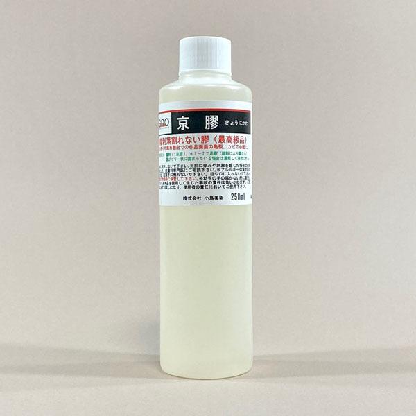 原材料：膠・合成樹脂使用分類：糊剤形状：液状（ゼリー状）容量：250mlサイズ：高173×径49mm【商品説明】魚膠をベースにした糊剤です。乾燥後の塗膜は湿度変化の影響が少なく歪まないため、作品画面に亀裂が生じにくい特徴があります。絵具層の...