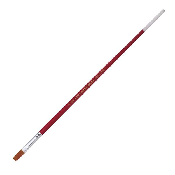 穂先：長さ19mm×幅8mm全長：297mmポリエステル（PBT)を使用した油彩・アクリル用に適した筆です。天然の毛のように根本は太く、毛先は細く丸みがあり太さの異なる何種類もの毛を混毛してあり、非常に強く弾力性があります。