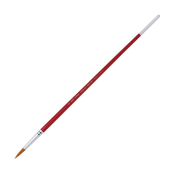 穂先：長さ22mm×直径5mm全長：297mmポリエステル（PBT)を使用した油彩・アクリル用に適した筆です。天然の毛のように根本は太く、毛先は細く丸みがあり太さの異なる何種類もの毛を混毛してあり、非常に強く弾力性があります。
