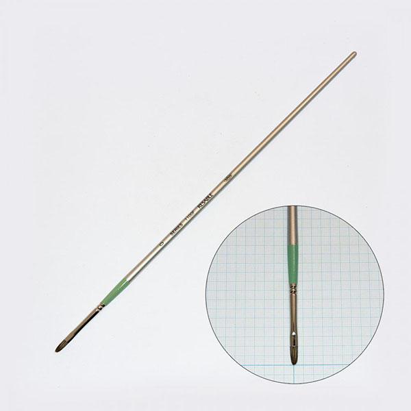 ＜仕様＞穂先の形状：フィルバート（平）毛の種類：バジャー毛　リセーブル毛号数：No.0穂丈×巾：9.0×4.0mm先揃いの良いリセーブル原毛に天然のバジャー原毛をブレンドすることで、独特の毛腰の強さと適度な柔軟さを兼ね揃えた画筆です。日本製...