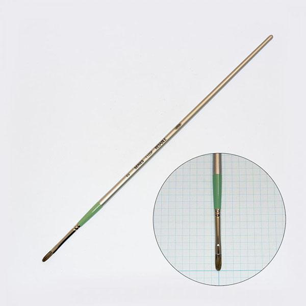 ＜仕様＞穂先の形状：フィルバート（平）毛の種類：バジャー毛　リセーブル毛号数：No.2穂丈×巾：11.0×4.2mm先揃いの良いリセーブル原毛に天然のバジャー原毛をブレンドすることで、独特の毛腰の強さと適度な柔軟さを兼ね揃えた画筆です。日本...