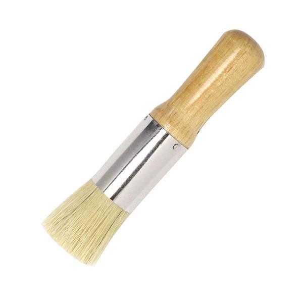 穂先サイズ・・・約 幅 25mm×長さ 30mm　　　全長 135mm中国産重慶ブタ毛の強い弾力は、穂先の平らな部分をスリ込む様な描画法、ステンシル等の創作向きに面白く使えます。