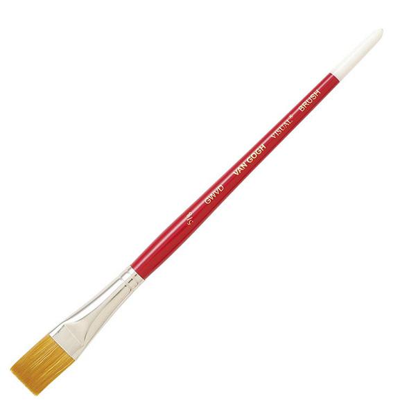 穂先サイズ・・・約 幅 11.5mm×長さ 21mm　　　全長 216mmGWVDは、ポリエステルを主体にOX毛と山羊毛を混毛した筆で、ポリエステルの毛の腰の強さと、山羊毛の水含みの良さを生かした水彩デザイン用筆です。