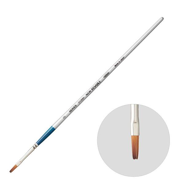 ＜仕様＞穂先の形状：フラット(平)毛の種類：羊毛・リセーブル毛号数：No.0穂丈×巾：10.0×4.0mm水彩用に要求される、しなやかさと絵具の含みを良くするために羊毛を最適量でブレンドした筆です。日本製。 絵具の含みが良く、広い範囲の塗り...