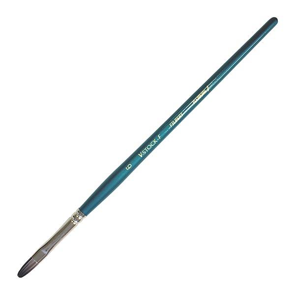 穂先サイズ・・・幅5.5mm×長さ12mmV型の断面を持つ最高級ナイロン毛を採用する事により、毛先のまとまりが良く今までにない腰のしなり感と切れ味を実現しました。また、ナイロン毛のV型溝により絵具がもちやすく、ストローク最後のしなやかな抜け...