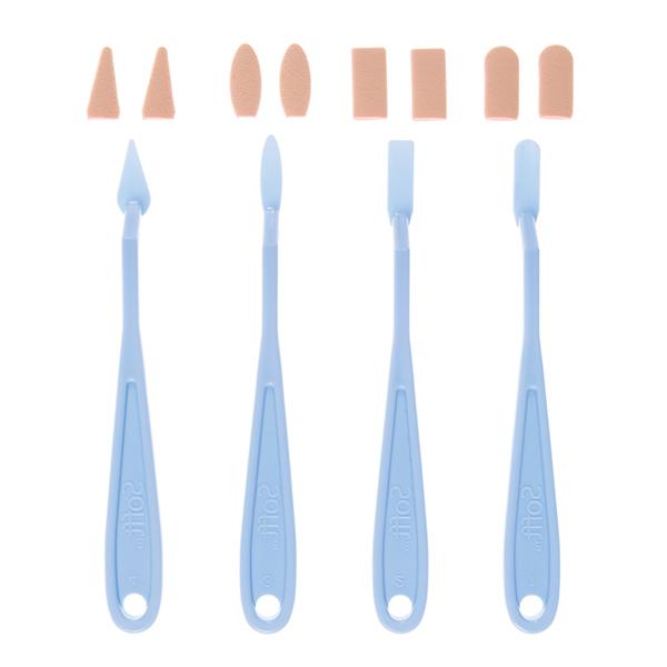 商品内容：ナイフNo.1〜4×各1個、カバーNo.1〜4各2個従来のペンチングナイフを多用途な、吸収力のあるアプリケーターに変えることができます。筆とナイフの中間のような機能をはたします。ナイフには、フレキシブルで耐久性のあるプラスチックが...