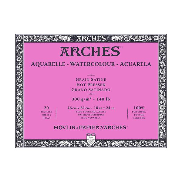 世界の名門紙、アルシュ紙のブロックです。サイズ460×610mmアルシュ紙が隙間なくブロックされ、四方固めされていますので、描き終わり良く乾いてからペーパーナイフ等ではがしながら使います。アルシュ水彩紙は誕生以来５００年にわたり、最高の芸術...