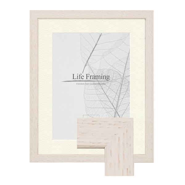 作品格納の深さが16mmある、すっきりしたデザインの平型フレームの額です。内寸：255×204mm(インチ判)外寸：275×224mm見え幅：15mm　カカリ：5mm立ち上がり：22mm　深さ：16mm紙マット：2mm厚　作品厚：9mmまで