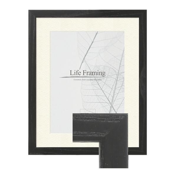 作品格納の深さが16mmある、すっきりしたデザインの平型フレームの額です。内寸：303×242mm(八切)外寸：323×262mm見え幅：15mm　カカリ：5mm立ち上がり：22mm　深さ：16mm紙マット：2mm厚　作品厚：9mmまで