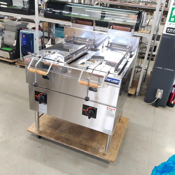 品名 餃子焼器 / メーカー マルゼン / 型式 MGZS-087WB / 製造年 2022 / 保証期間 30日 / 電源 - / ガス種 プロパンガス LP / サイズ（外寸） 770x730x800(+150) / メモ