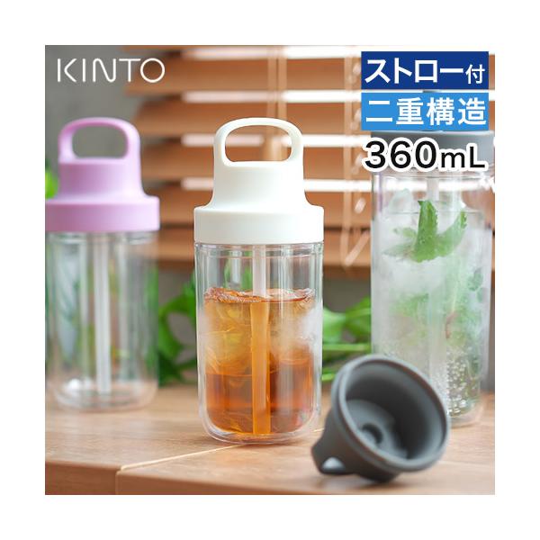 二重構造のボトルは、氷が溶けにくく保冷効果を高めます。またボトルの中でゆらぐドリンクの浮遊感も一緒にたのしめます。飲み口は柔らかいシリコーン素材で口当たりの良いストロータイプ。フタは手にフィットして持ちやすいハンドル付きで、両手がふさがって...