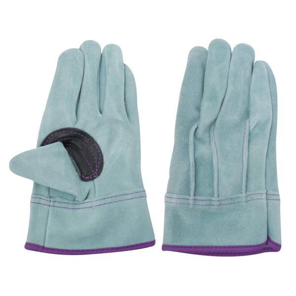 素材にこだわり、牛床革のバット部とショルダー部を使用したAグレード床革手袋。PUテープの縁取りを取り付け、ほつれを防止しています。厚めの生地ですが柔らかく使いやすい手袋なので、本格思考の職人さんにおすすめです。【サイズ】Ｍ　全長：約22.0...