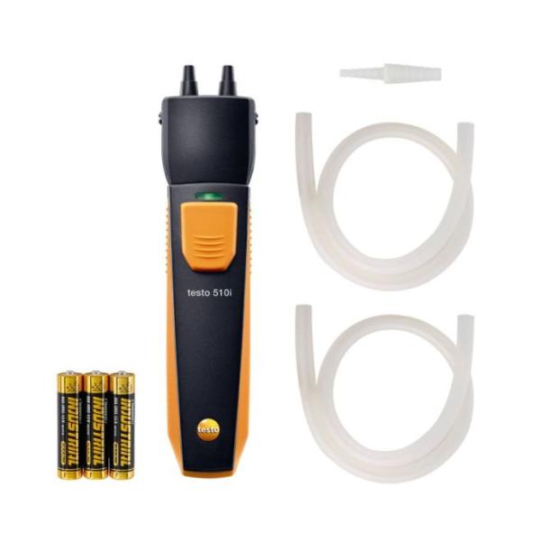 ■testo-510i 差圧スマートプローブ 0560-1510の特長●差圧の測定と風速の演算ができる差圧センサ内蔵のスマートプローブです●小型で携帯性に優れており、Bluetooth通信によりスマートフォンやタブレットで測定値を確認できま...
