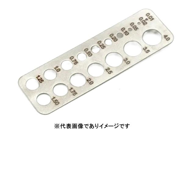 ■ダイヤモンドゲージ 0.01-4ct用 の特長●ダイヤモンドのカラットを径の大きさから推定できるゲージです●測定範囲：0.01〜4ct(17種類)●寸法：約26×84mmメーカー： アルファーミラージュ ( ALFA MIRAGE )