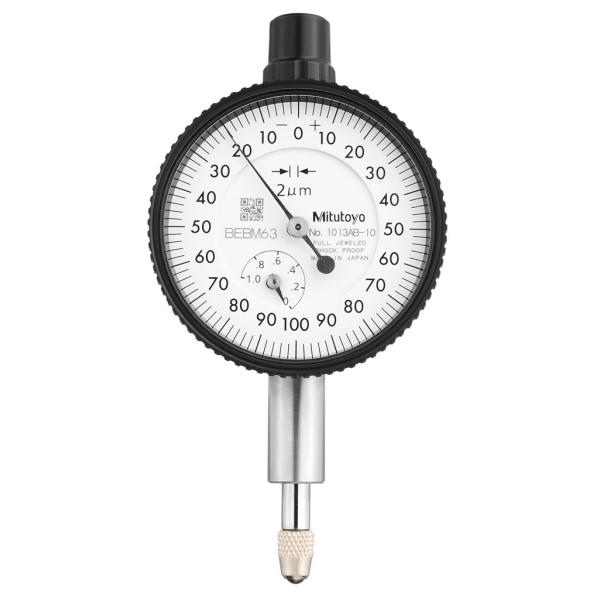 ■小型ダイヤルゲージ 1013AB-10の特長●小型設計のコンパクトなダイヤルゲージ●治具への組み込みもスペースを取りません●工場での加工、生産ライン、部品の組み立て等に※完成品検査は縦姿勢(測定子下向き姿勢)で行い精度保証をしています●外...