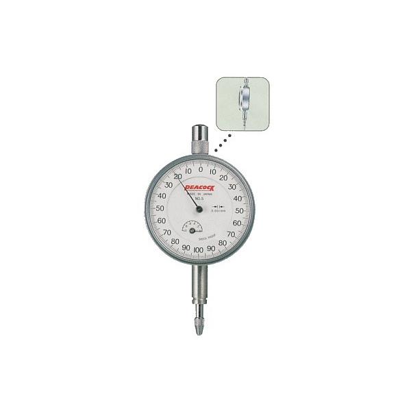 ■標準型ダイヤルゲージ ５Ｆ 102003の特長●目量0.001mmで最も一般的なダイヤルゲージです。●外枠と内枠の隙間から、水や油の侵入を防ぐために、Ｏリングを組み込んでいますので、防水性に優れています。●ステムは、SK焼入れ鋼の使用によ...