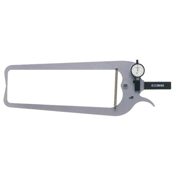 ■ダイヤルキャリパーゲージ LA-3の特長●一般的に測定困難と思われる部分の外径や厚さ測定に最適な簡易測定器です。●目量0.1mm、0.05mm、0.01mmの豊富な機種より選択できます。●測定範囲が広く高精度です。●用途別特殊製作品実績多...