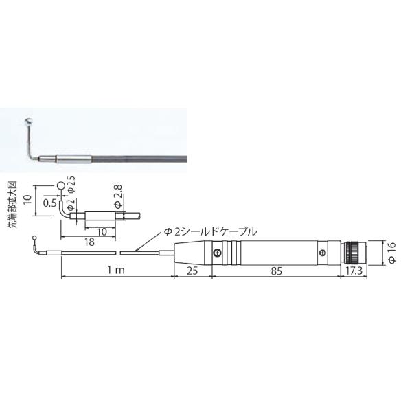 ■プローブ（成績書付）　6552-21の特長●日本カノマックス社製MODEL6501シリーズ クリモマスター用プローブです●無指向性L型ミニチュア球状センサーとシールドケーブルにより、狭い場所での測定に適しています●測定範囲…・風速=0.0...