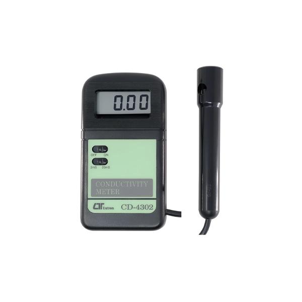 ■デジタル導電率計 CD-4302の特長●水の濁度の目安となる導電率を簡単測定出来るECメーターです●セパレート式の電気伝導率計●学校・研究所・工場などに●表示単位：mS/cm（ミリシーメンス） ●測定範囲：1.999ms/19.99ms●...