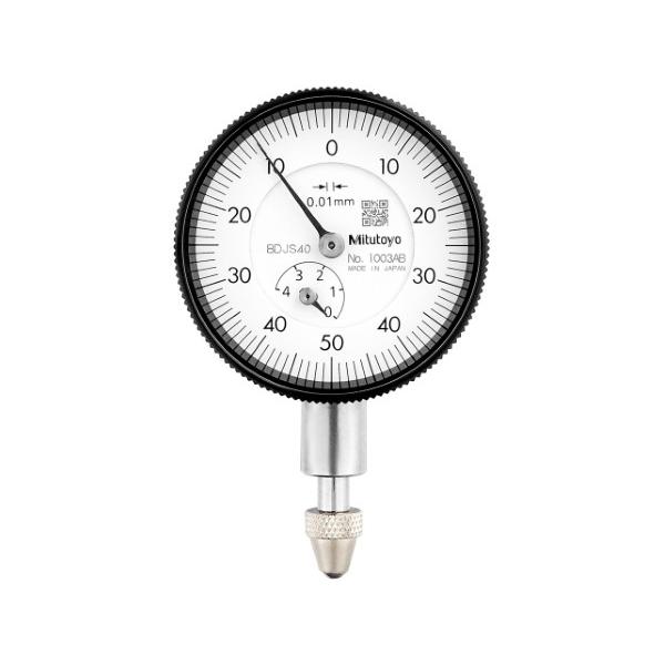 ■小型ダイヤルゲージ 1003ABの特長●小型設計のコンパクトなダイヤルゲージ●治具への組み込みもスペースを取りません●工場での加工、生産ライン、部品の組み立て等に※完成品検査は縦姿勢(測定子下向き姿勢)で行い精度保証をしています●平裏ぶた...