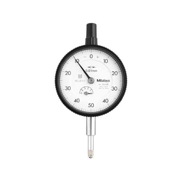 ■標準形ダイヤルゲージ 2045ABの特長●外枠の外径φ57mm、目量0.01mmの標準ダイヤルゲージ●外側クランプ、リフティング用レバー(オプション)は左右どちらにも取り付け可能●取り付け、取り外しは工具不要●前面からの水や油の侵入を防止...