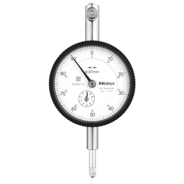 ■標準形ダイヤルゲージ 2046A-80の特長●置き針式：スピンドルが押し込まれた位置で指針及びスピンドルが止まる構造により、指針が最大値を示してストップします●工場での加工、生産ライン、部品の組み立てや計測等に便利な高精度ダイヤルゲージ●...