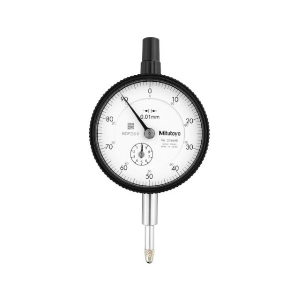 ■標準形ダイヤルゲージ 2046ABの特長●外枠の外径φ57mm、目量0.01mmの標準ダイヤルゲージ●外側クランプ、リフティング用レバー(オプション)は左右どちらにも取り付け可能●取り付け、取り外しは工具不要●前面からの水や油の侵入を防止...