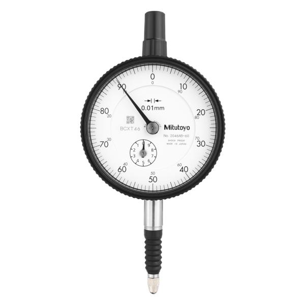 ■標準形ダイヤルゲージ 2046AB-60の特長●外枠の外径φ57mmの防水形ダイヤルゲージ●各部にパッキンやジャバラを取り付け、水や油の侵入を防ぎます●外側クランプは左右どちらにも取り付け可能●取り付け、取り外しは工具不要●ステム・スピン...