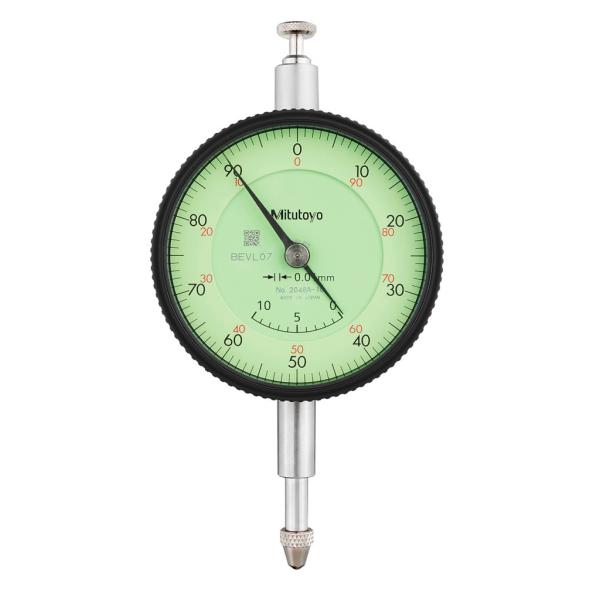 ■指針調整式ダイルゲージ 2048A-10の特長●頭部ツマミを回すことにより、スピンドルの上下動とは無関係に指針位置を調整できるダイヤルゲージです●工場での加工、生産ライン、部品の組み立て、計測等に●連続目盛タイプ※完成品検査は縦姿勢(測定...