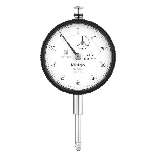 ■ロングストロークダイヤルゲージ 2050Aの特長●外枠の外径φ57mmのロングストロークダイヤルゲージです●前面からの水や油の侵入を防止する仕組み●ステム・スピンドルはステンレス焼入れ鋼で高い強度を持ち、堅牢●超硬合金製測定子を使用●大歯...