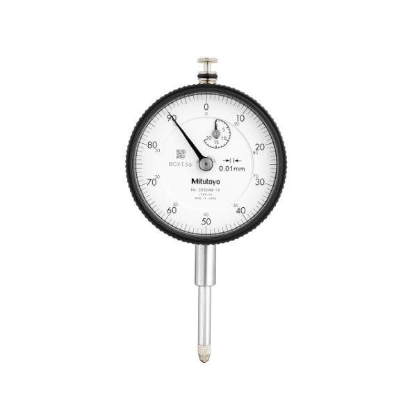■ロングストロークダイヤルゲージ 2050AB-19の特長●外枠の外径φ57mmのロングストロークダイヤルゲージです●前面からの水や油の侵入を防止する仕組み●ステム・スピンドルはステンレス焼入れ鋼で高い強度を持ち、堅牢●超硬合金製測定子を使...