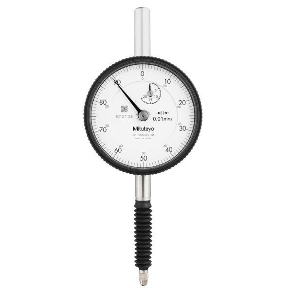 ■ロングストロークダイヤルゲージ 2050AB-60の特長●外枠の外径φ57mmのロングストロークダイヤルゲージです●前面からの水や油の侵入を防止する仕組み●ステム・スピンドルはステンレス焼入れ鋼で高い強度を持ち、堅牢●超硬合金製測定子を使...