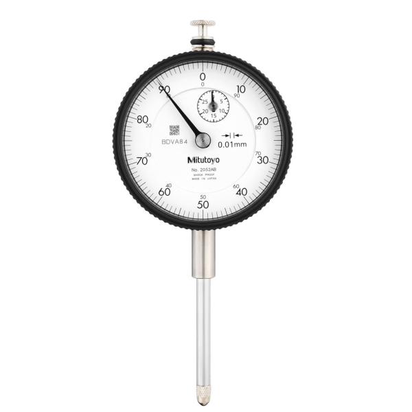 ■ロングストロークダイヤルゲージ 2052ABの特長●外枠の外径φ57mmのロングストロークダイヤルゲージです●前面からの水や油の侵入を防止する仕組み●ステム・スピンドルはステンレス焼入れ鋼で高い強度を持ち、堅牢●超硬合金製測定子を使用●大...