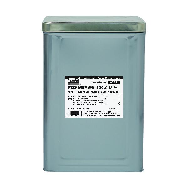 ■石灰乾燥剤 (耐水、耐油包装) 100g 90個入 1斗缶 TSKK-100-18Lの特長●石灰を使用した乾燥剤です●一般的にお菓子などの乾燥剤に使用され安価な商品です●航空便での輸送は不可ですが、船での輸送には使用可能です●使用後は石灰...
