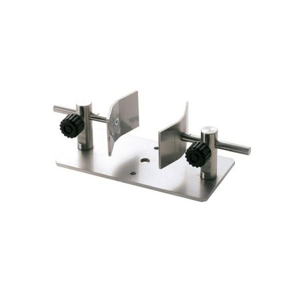 ■ビーカーガイド FR BG 60の特長●食品用食感硬さ試験機(レオメーター)FRTSシリーズ用の専用治具です※治具のみの販売ページです●ビーカーなどの容器がテーブルから脱落しないように安定させるためのガイドです●サンプル例：半固形状のサン...