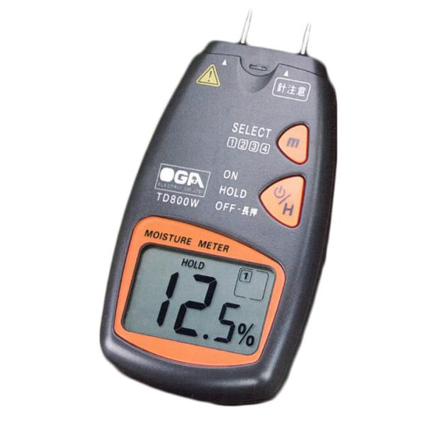 ■木材水分チェッカー TD800Wの特長●押し当てるだけで簡単に測定が可能な木材用水分測定器です●薪や製材の水分を簡単に測定します●樹種に合わせて4つのモードが選択可能です●多種の建材を使う建築現場の品質管理等にお勧めです●測定方法：電気抵...