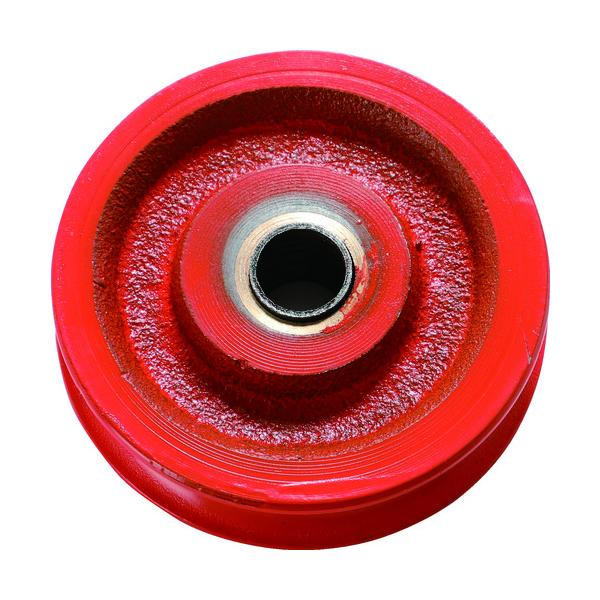 ■強力型滑車用シーブ 100mm(鋳物製) TK100の特長●側板が開くのでロープの途中からでも装着可能です●ロープを通し、荷物などの吊り上げや引っ張り作業に●最大使用ロープ径(mm)：16●車数：1●車径(mm)：100●ベアリング：なし...