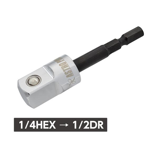 ■AP 1/4HEX→1/2DR ユニバーサル変換アダプター 2002000036841の特長●1/4HEX用工具で1/2DRのソケットが使用できる首振りアダプター●工具ハンドツールはもちろん、ドリルドライバーやインパクトドライバーなどに取...