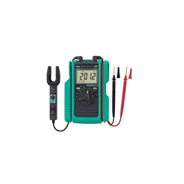 ■AC/DCクランプ付デジタルマルチテスター KEW2012RA の特長●電流、電圧、抵抗等を測定可能なクランプ付ポケットサイズ回路計です●太陽光パネル現場でのDC測定や、電気機器の保守点検等にご利用いただけます●歪んだ波形でも正確に測定で...