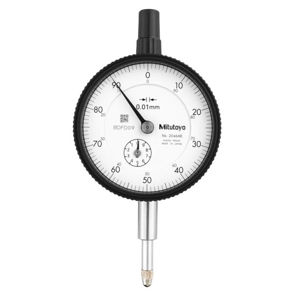 ■標準形ダイヤルゲージ 2046ABの特長●外枠の外径φ57mm、目量0.01mmの標準ダイヤルゲージ●外側クランプ、リフティング用レバー(オプション)は左右どちらにも取り付け可能●取り付け、取り外しは工具不要●前面からの水や油の侵入を防止...