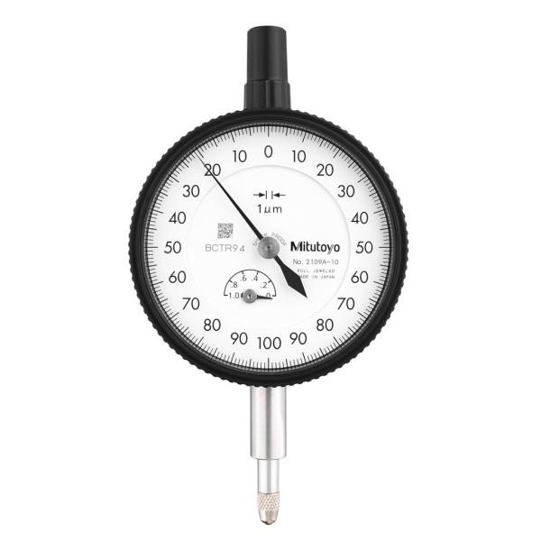 ■標準形ダイヤルゲージ 2109A-10の特長●外枠の外径φ57mm、目量0.001・0.005mmの標準ダイヤルゲージ●外側クランプ、リフティング用レバー(オプション)は左右どちらにも取り付け可能。取り付け、取り外しは工具不要●前面からの...